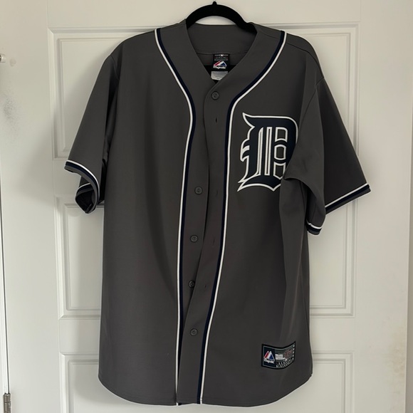 Majestic | Shirts | Majestic Dark Gray Detroit Tigers Jersey | Poshmark